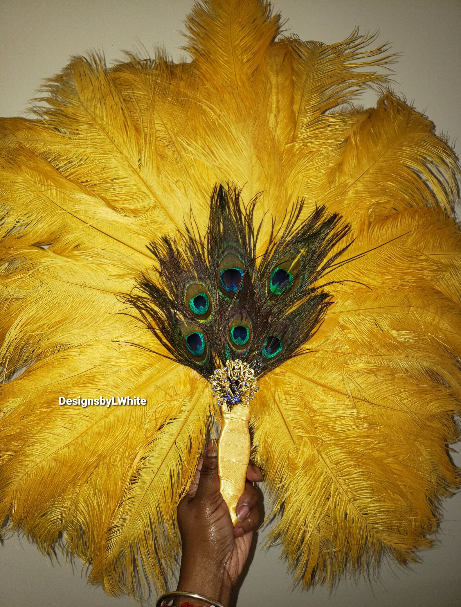 Golden Yellow Orisha Oshun/ Mama Chola Inspired Fan - Etsy