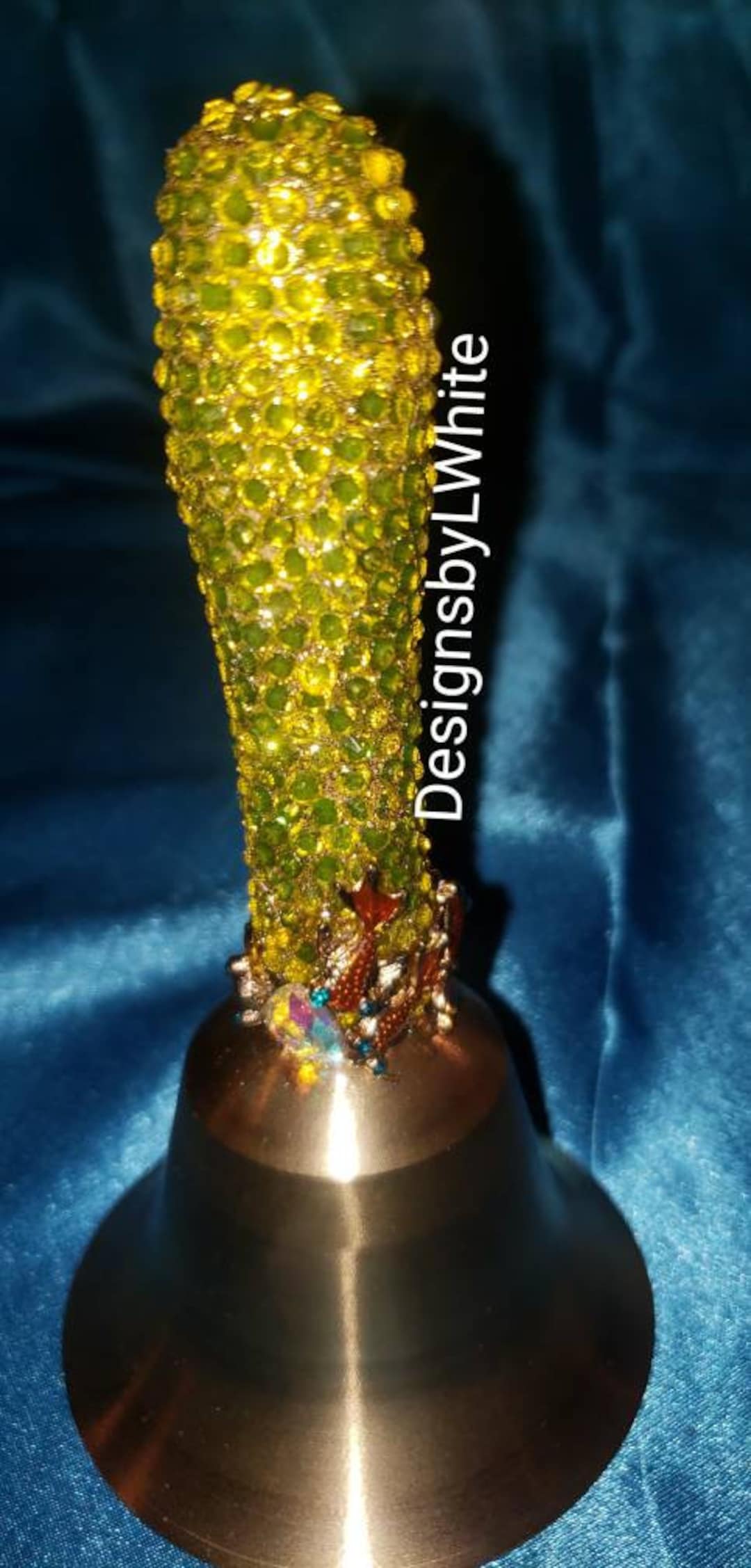 Orisha Orisa Oshun Ochun Oxum Beautiful Wooden Handle Brass Hand Bell W ...