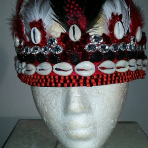 Crown for Orisha Orisa Ellegba Elegua Adorned With Cowrie Shells ...