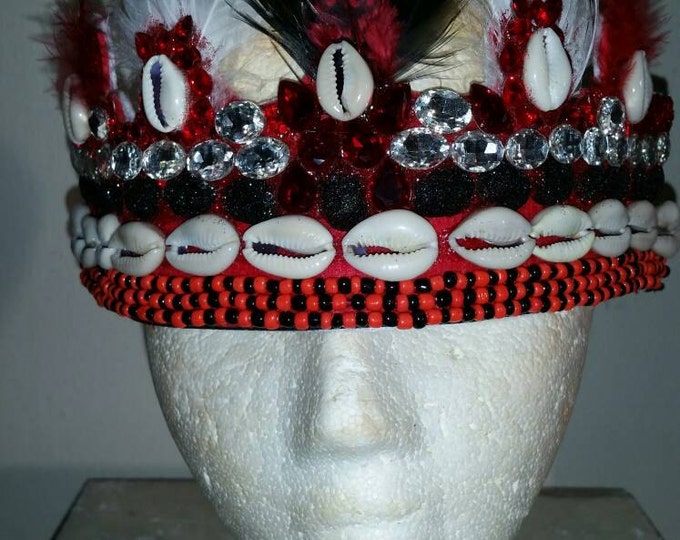 Crown for Orisha Orisa Ellegba Elegua Adorned With Cowrie Shells ...