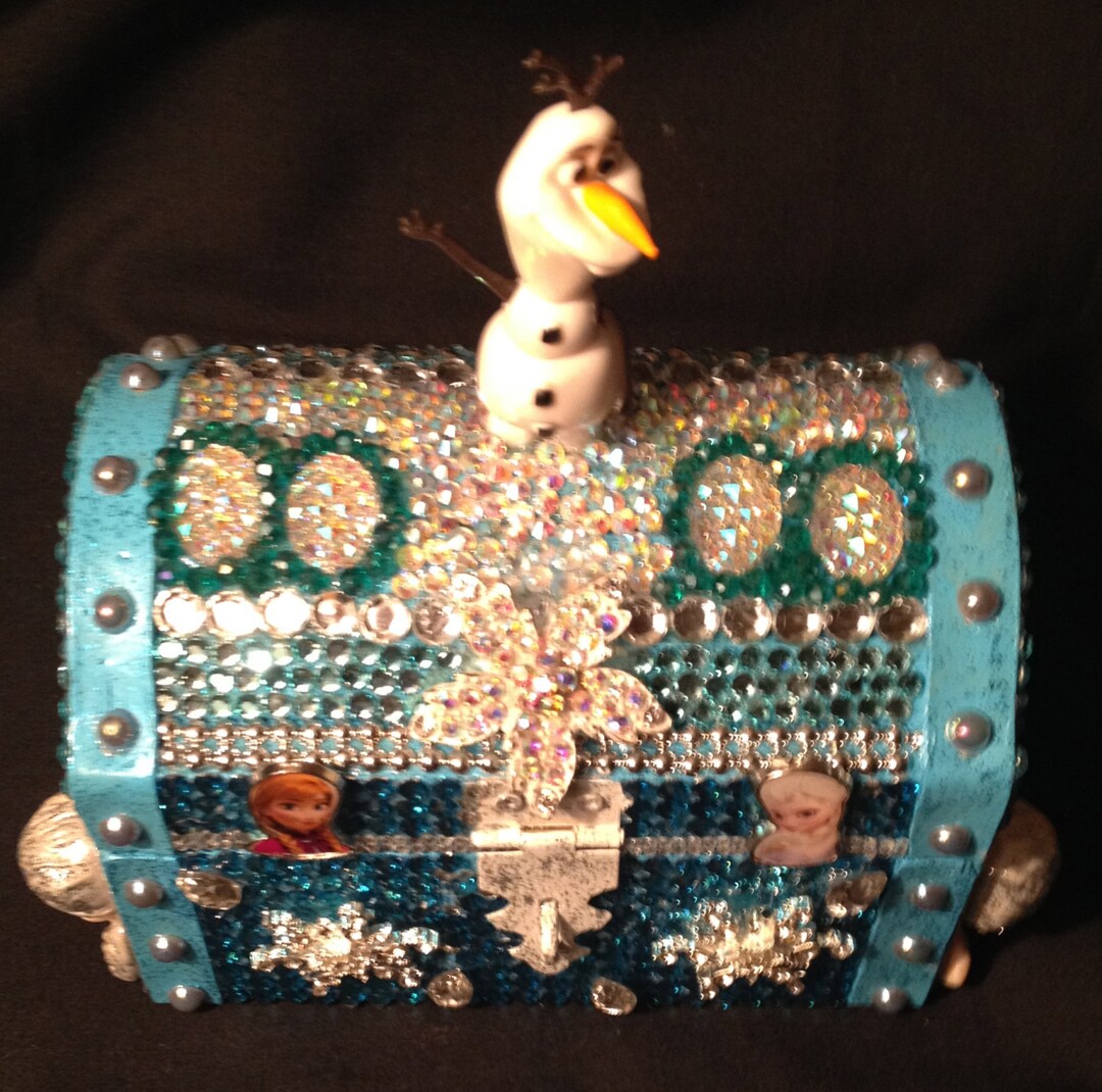 New "frozen" Inspired Olaf, Elsa, Anna Crystal Snowflake Keepsake ...