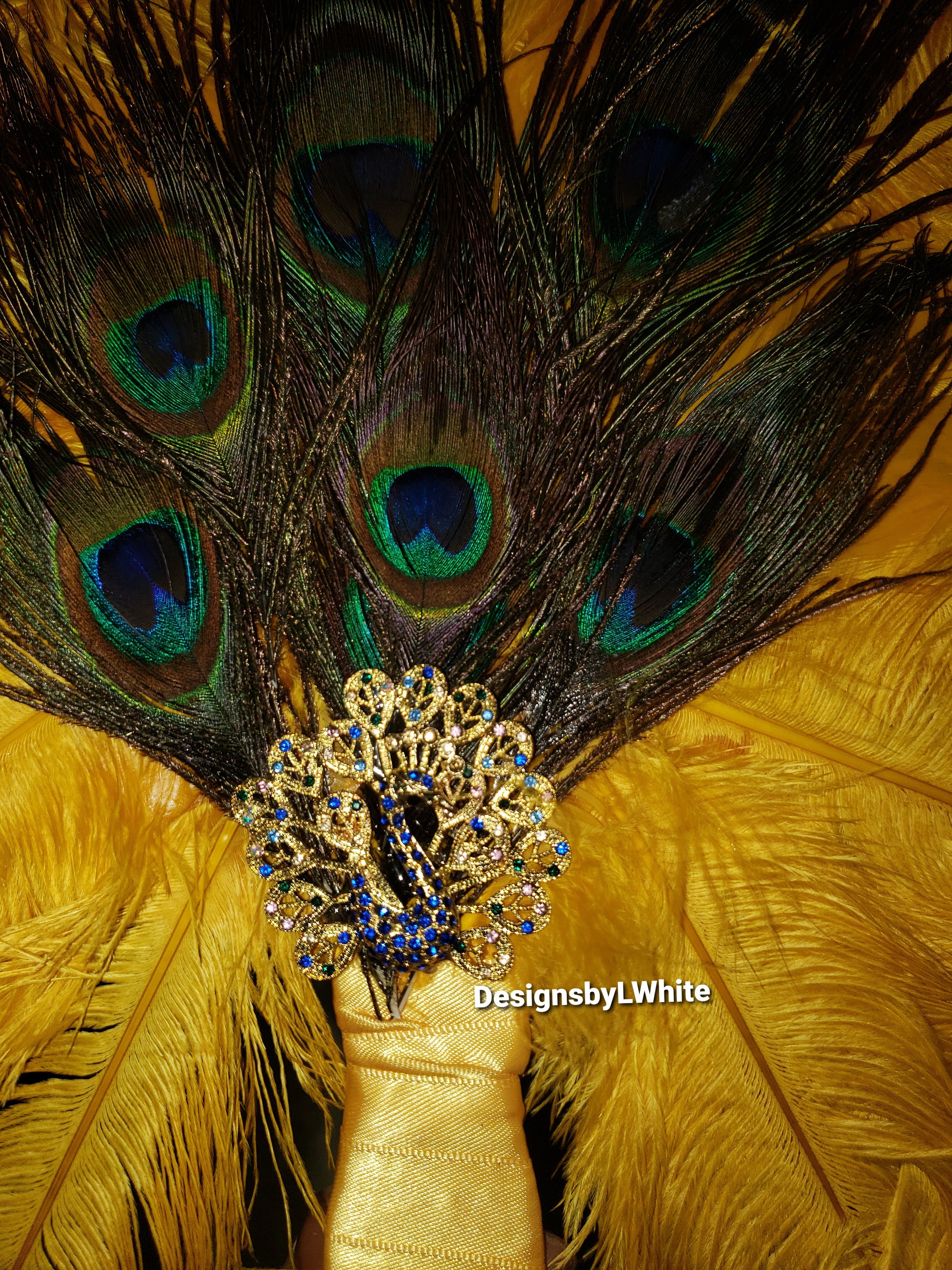 Golden Yellow Orisha Oshun/ Mama Chola Inspired Fan - Etsy