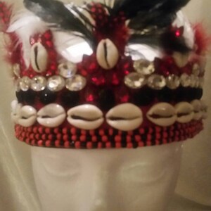 Crown for Orisha Orisa Ellegba Elegua Adorned With Cowrie Shells ...