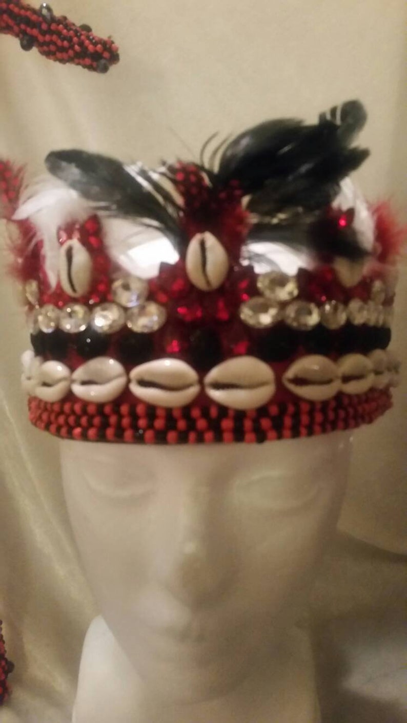Crown for Orisha Orisa Ellegba Elegua Adorned With Cowrie - Etsy