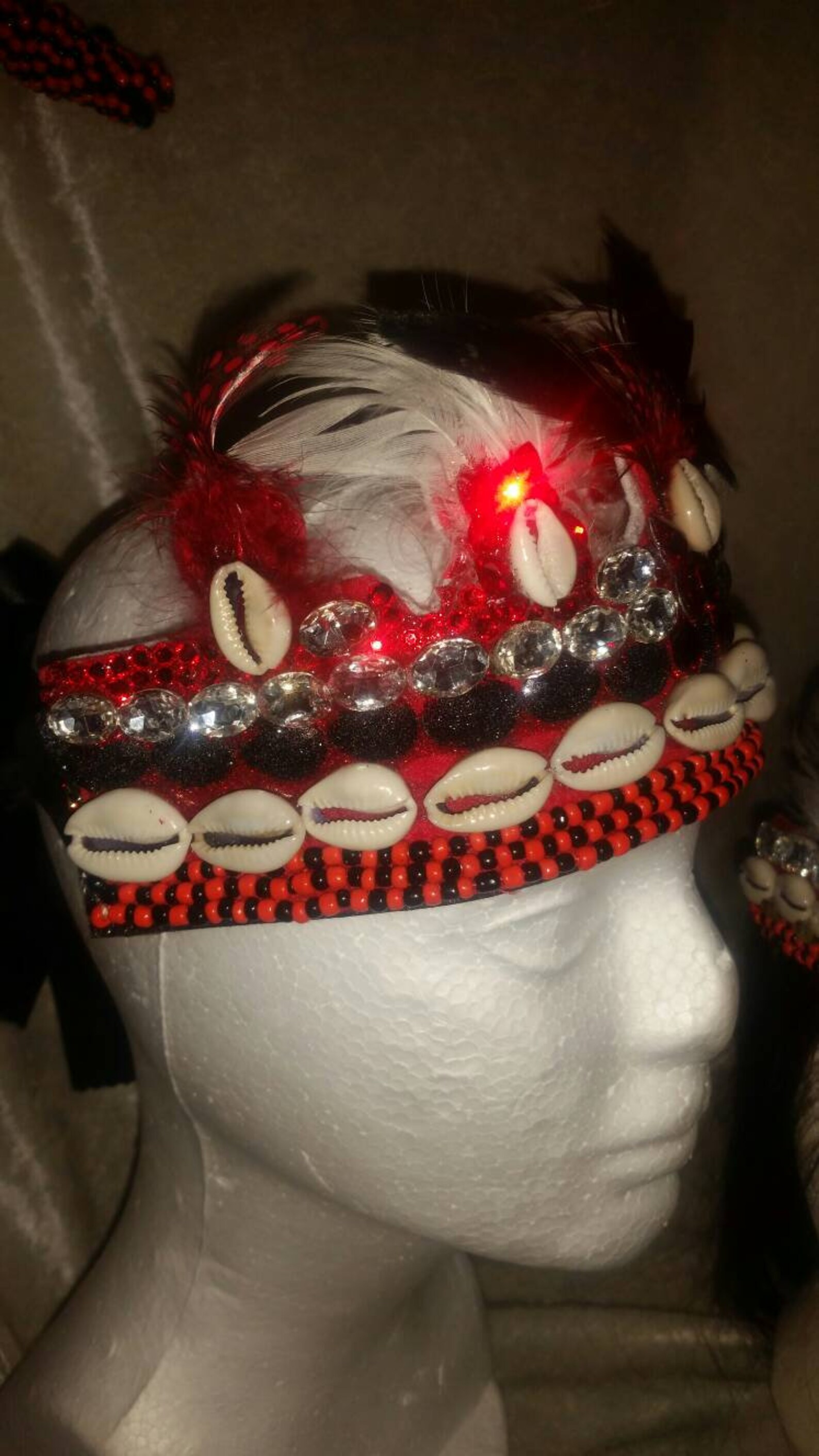 Crown for Orisha Orisa Ellegba Elegua Adorned With Cowrie - Etsy