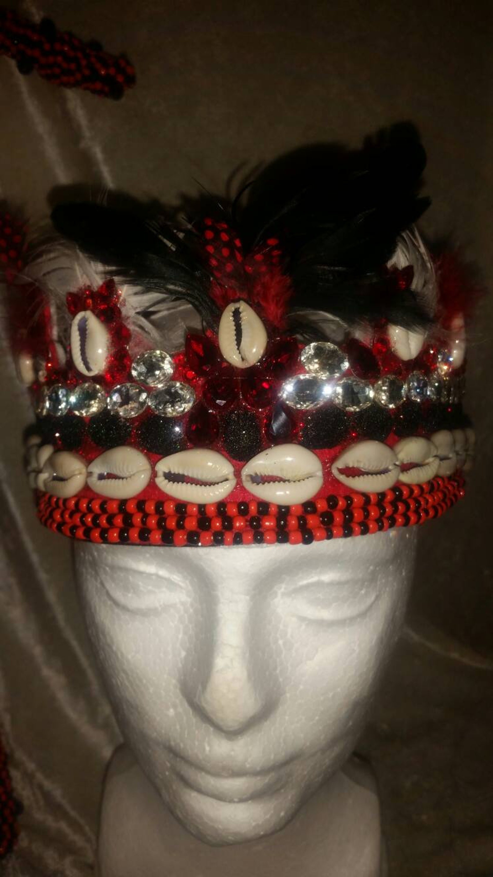 Crown for Orisha Orisa Ellegba Elegua Adorned With Cowrie - Etsy