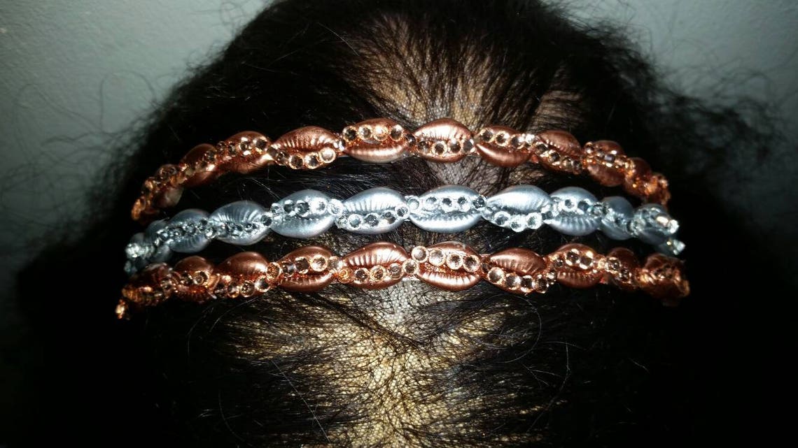 Bling Cowrie Shell Headband Crowns Tiara. Assorted Rhinestones | Etsy