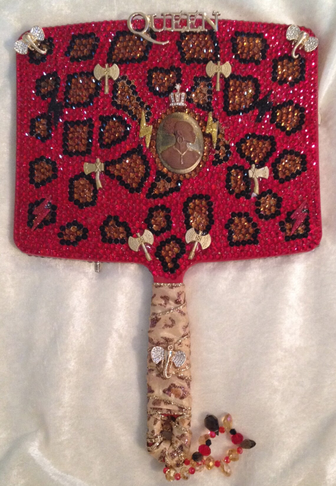 Orisha Chango Queen Cameo Rhinestone Crystal Leopard - Etsy