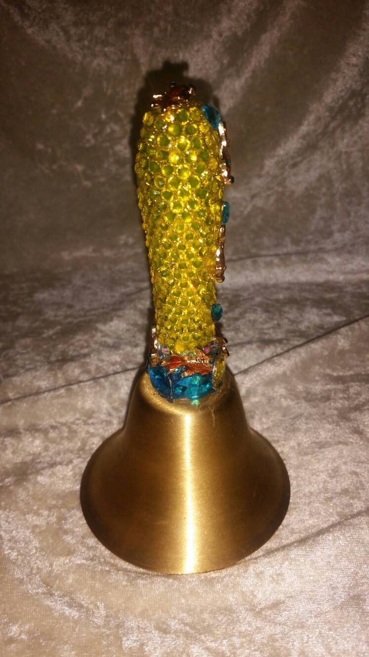 Orisha Orisa Oshun Ochun Beautiful Wooden Handle Brass Hand Bell W ...