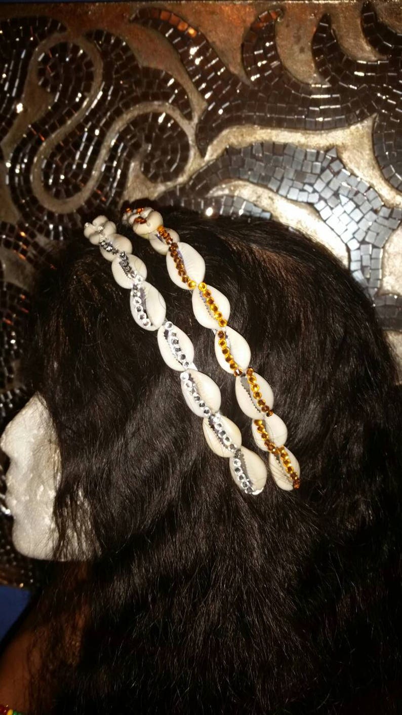 Bling Cowrie Shell Headband Crowns Tiara. Assorted Rhinestones please ...