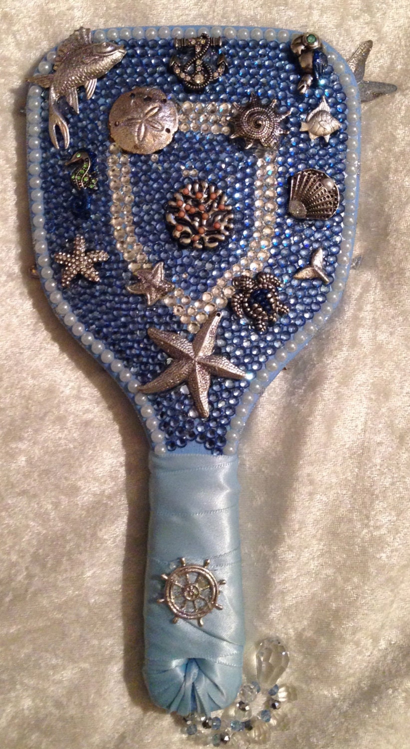 Orisha Orisa Yemeya Yemoja Rhinestone, Crystal, Ocean Themed Hand Held ...