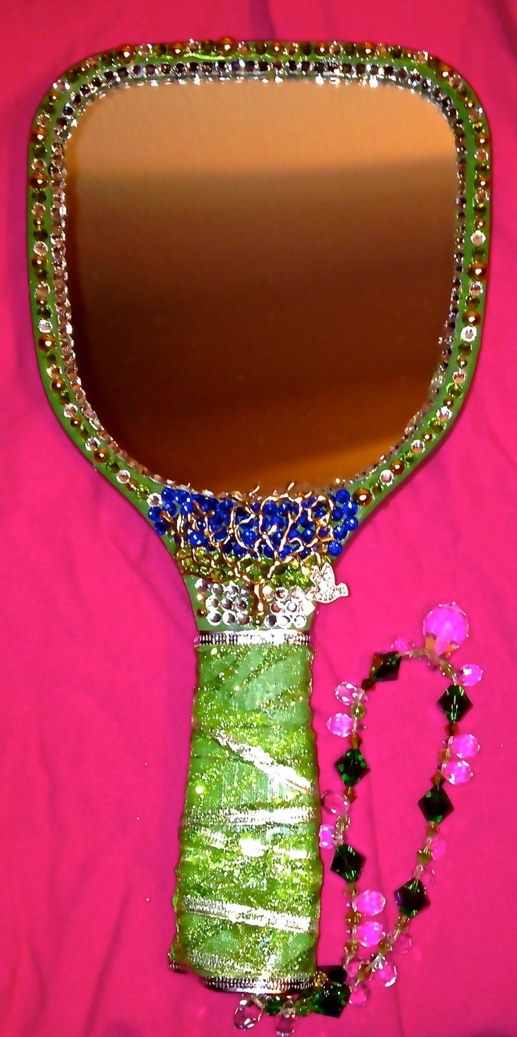 Birds & Trees Beauty Bling Hand Mirror - Etsy