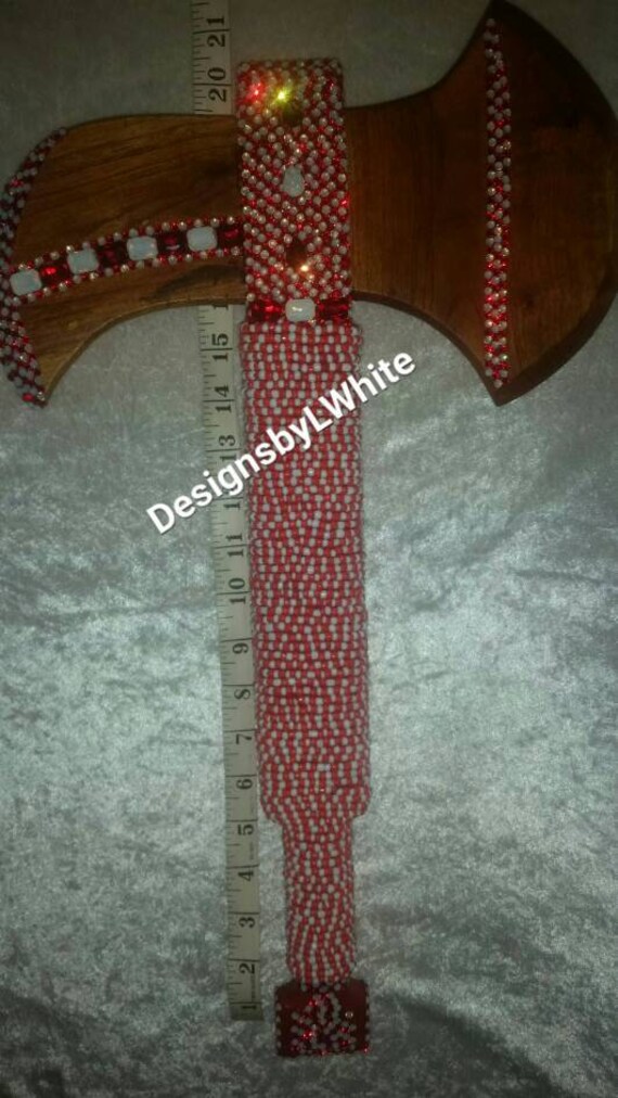 Orisha Shango Chango Solid Wood Axe Adorned With Crystals | Etsy
