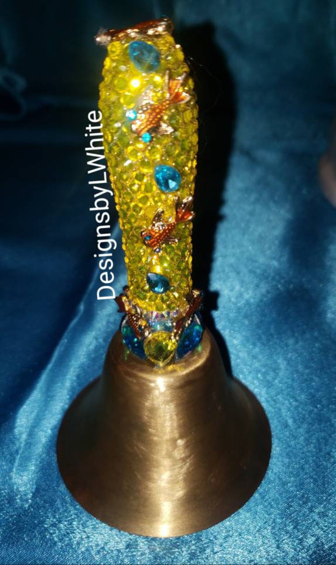 Orisha Orisa Oshun Ochun Oxum Beautiful Wooden Handle Brass Hand Bell W ...