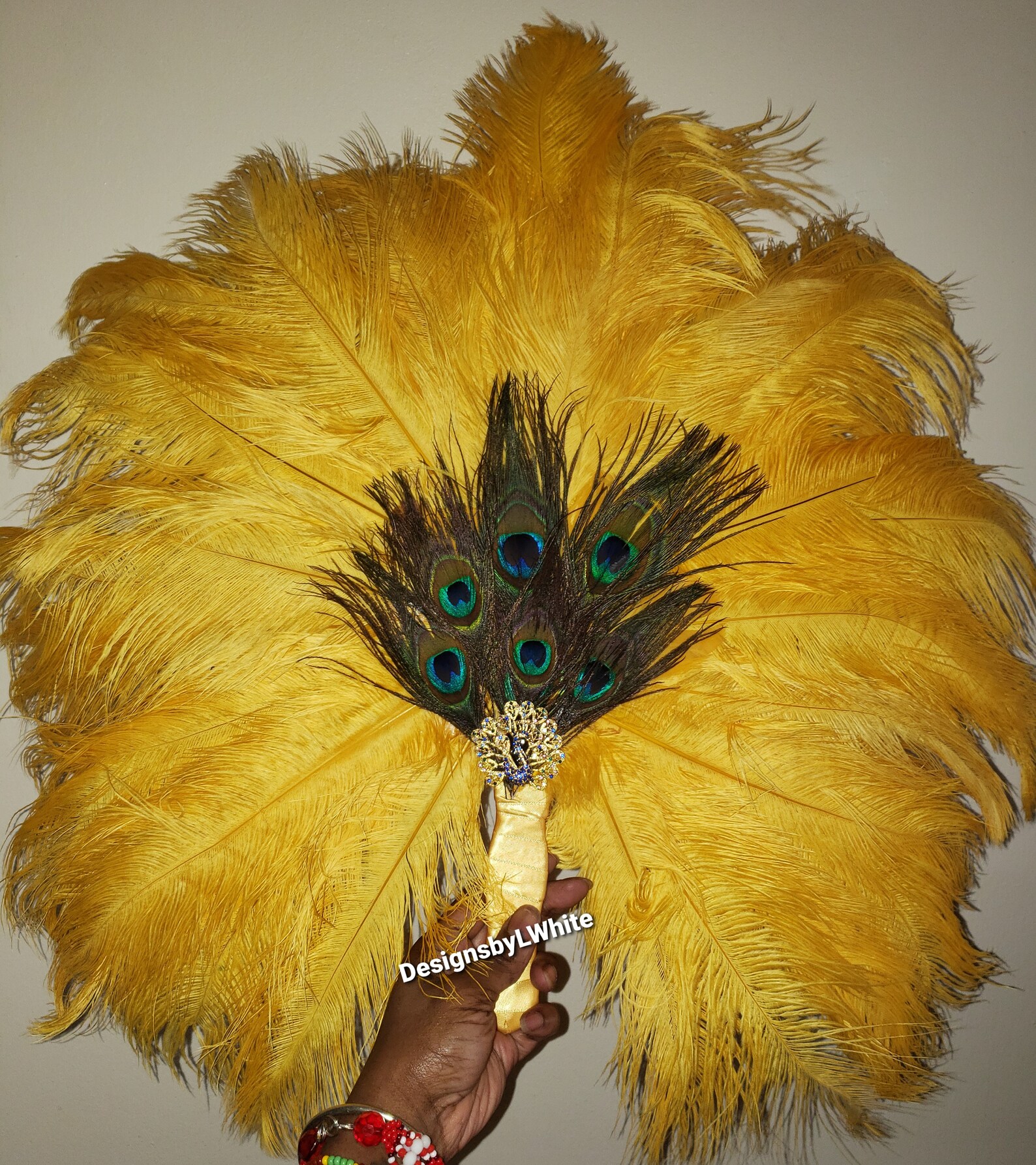 Golden Yellow Orisha Oshun/ Mama Chola Inspired Fan - Etsy