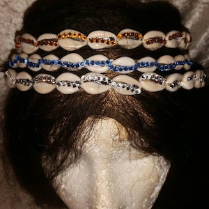 Bling Cowrie Shell Headband Crowns Tiara. Assorted Rhinestones -please ...