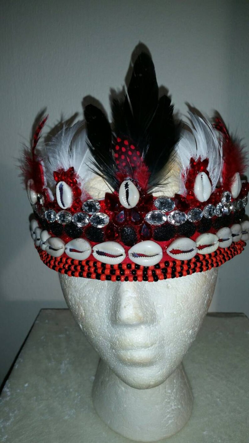 Crown for Orisha Orisa Ellegba Elegua Adorned With Cowrie Shells ...