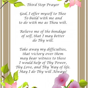 Third Step Prayer - Slogans Suncatcher - Recovery - Hummingbird Frame ...