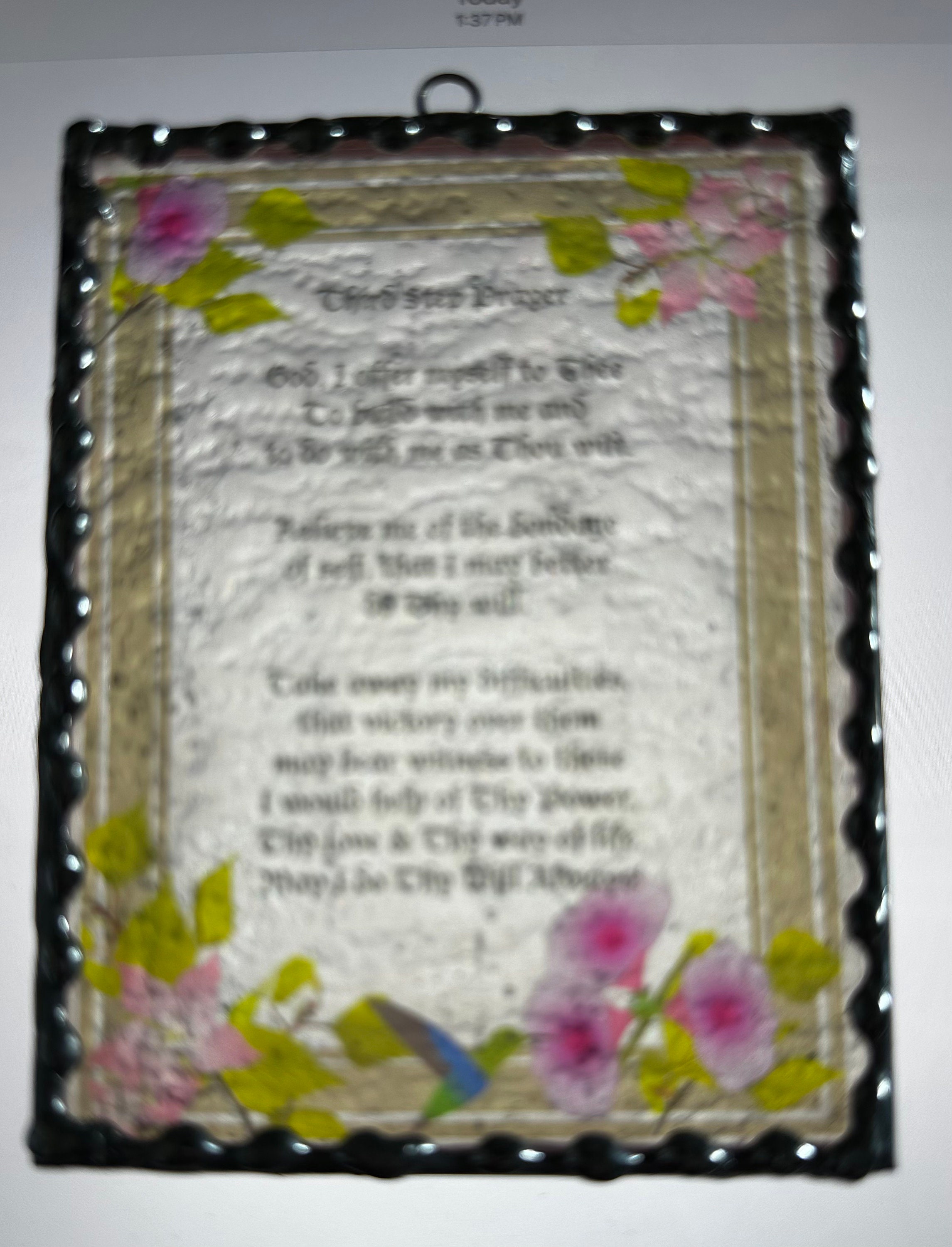 Third Step Prayer - Slogans Suncatcher - Recovery - Hummingbird Frame ...