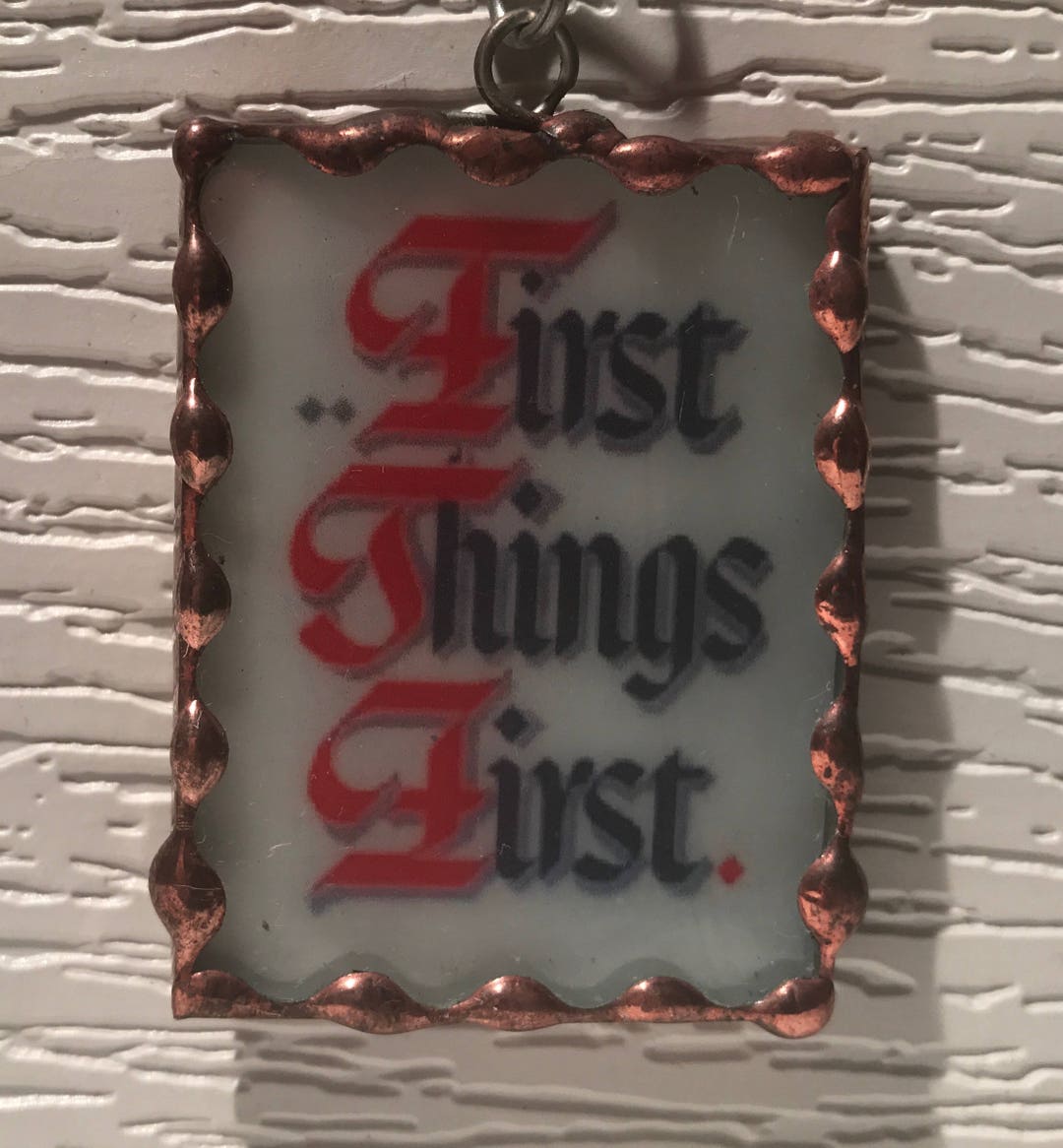 First Things First Rear View Mirror Ornament Recovery / Christian ...