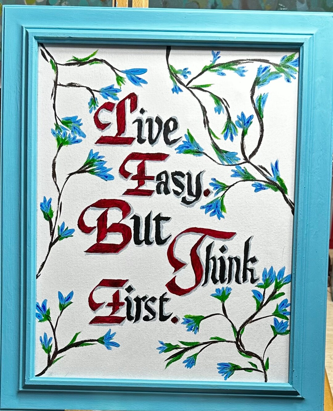 AA First Words Slogans Original in Acrylic - Framed - 16" X 14 ...