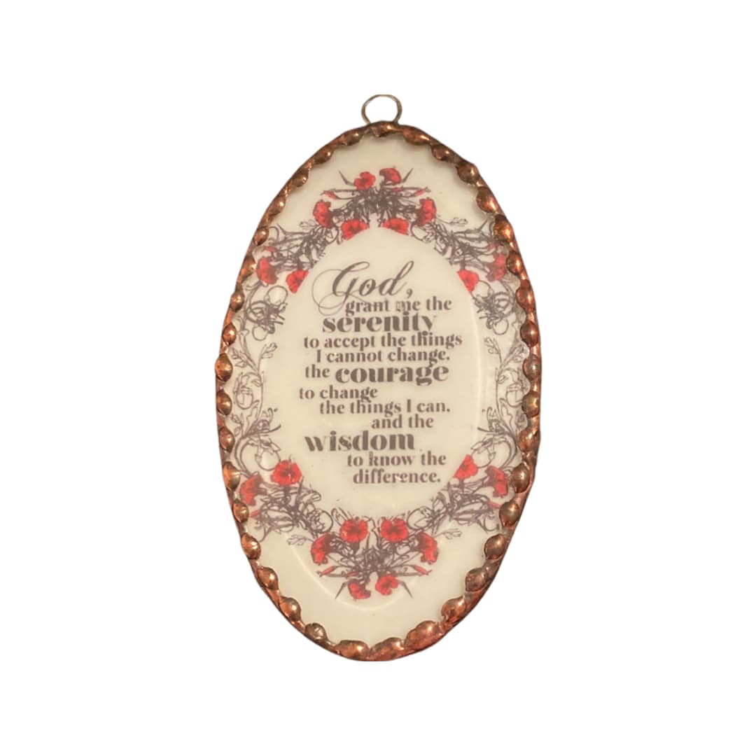 Serenity Prayer - Sun Catcher - Recovery / Christian Prayers - Set In ...