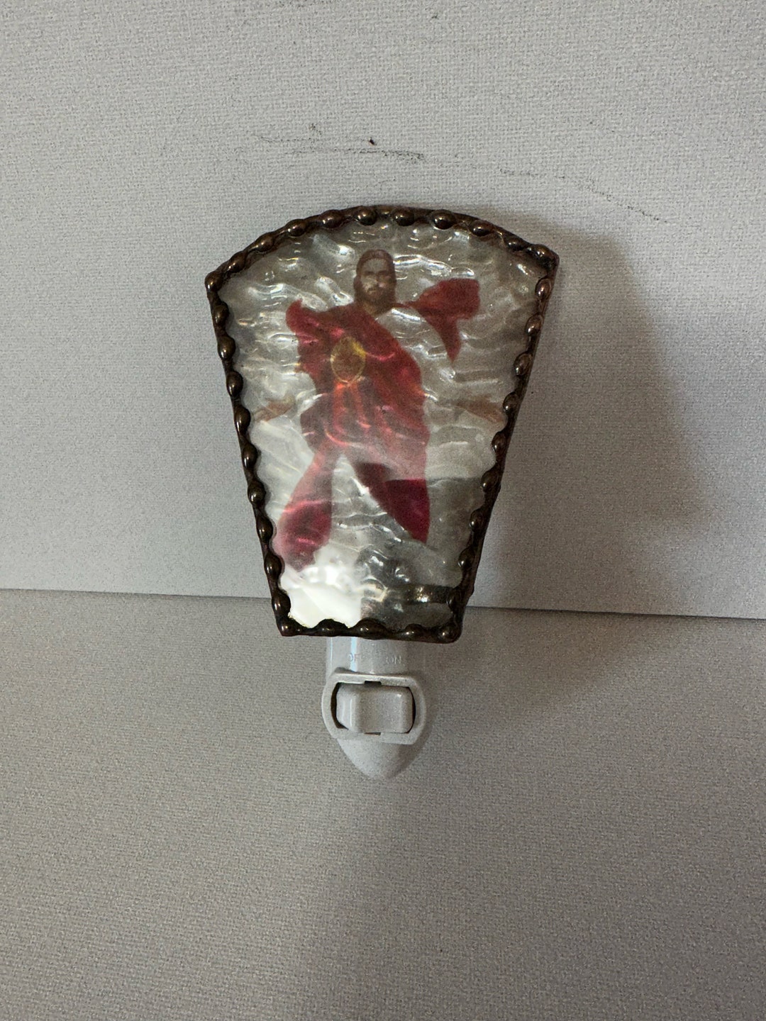 Beautiful Burning Sacred Heart of Jesus Spiritual Night Light Using ...