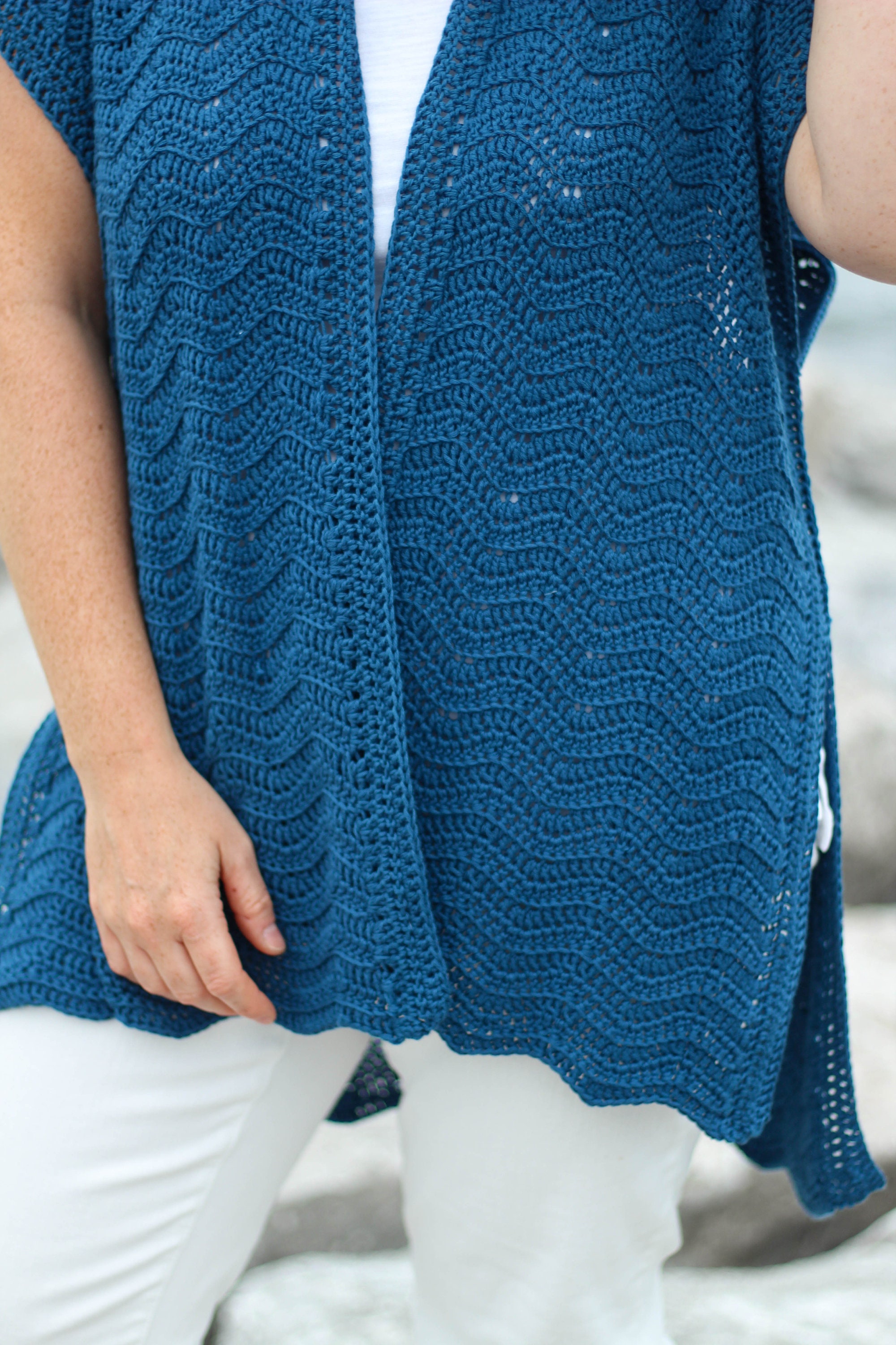 CROCHET PATTERN Tidal Wave Ruana PDF Pattern Instant - Etsy