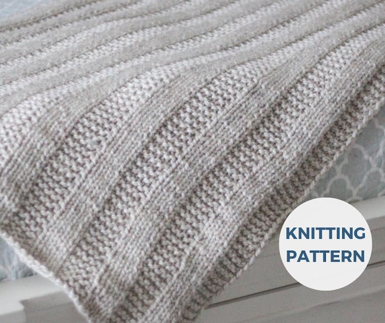 Boulevard Blanket Knitting Pattern | Super Bulky Knit Throw (PDF ...