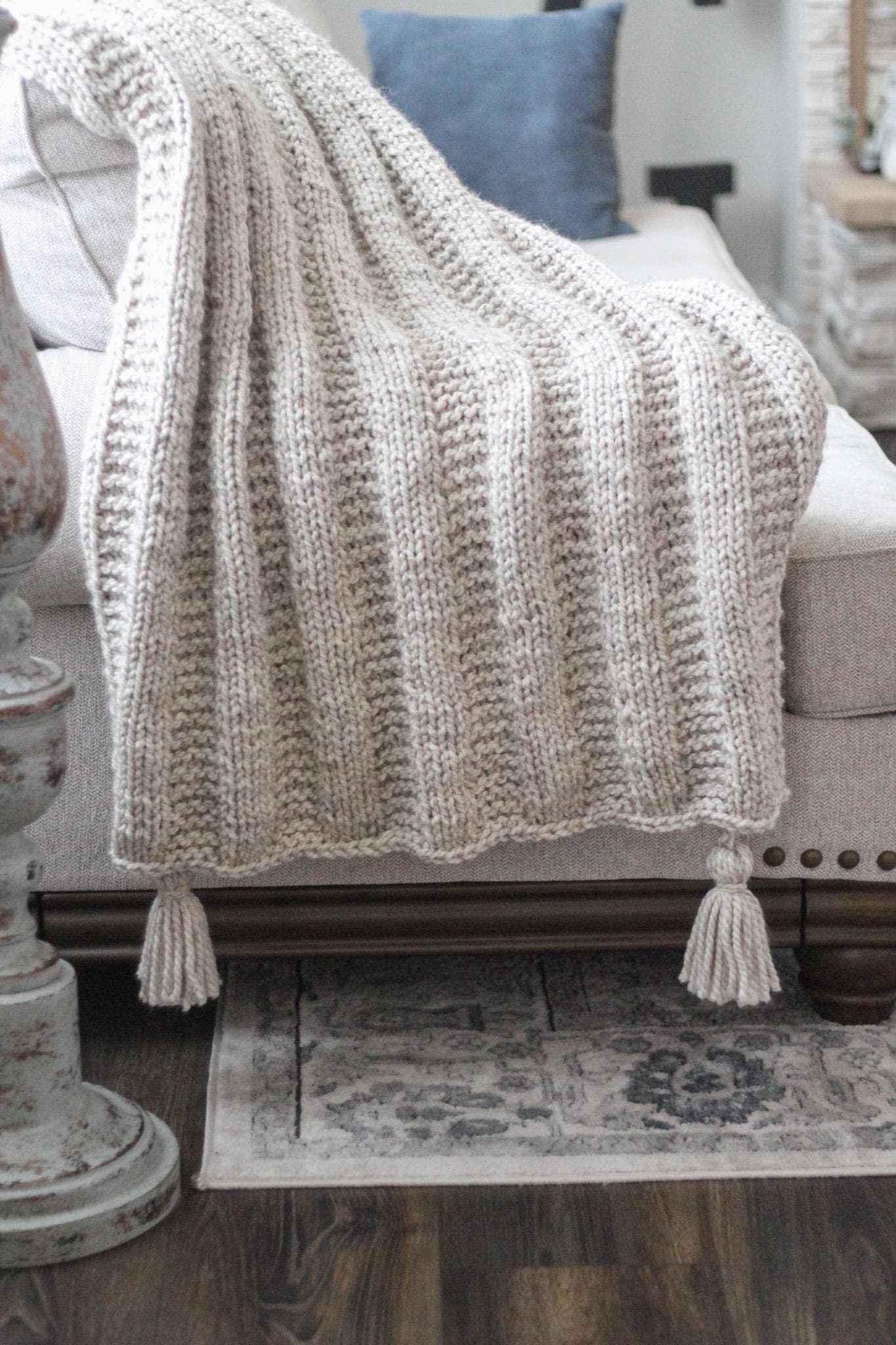 Boulevard Blanket Knitting Pattern | Super Bulky Knit Throw (PDF ...