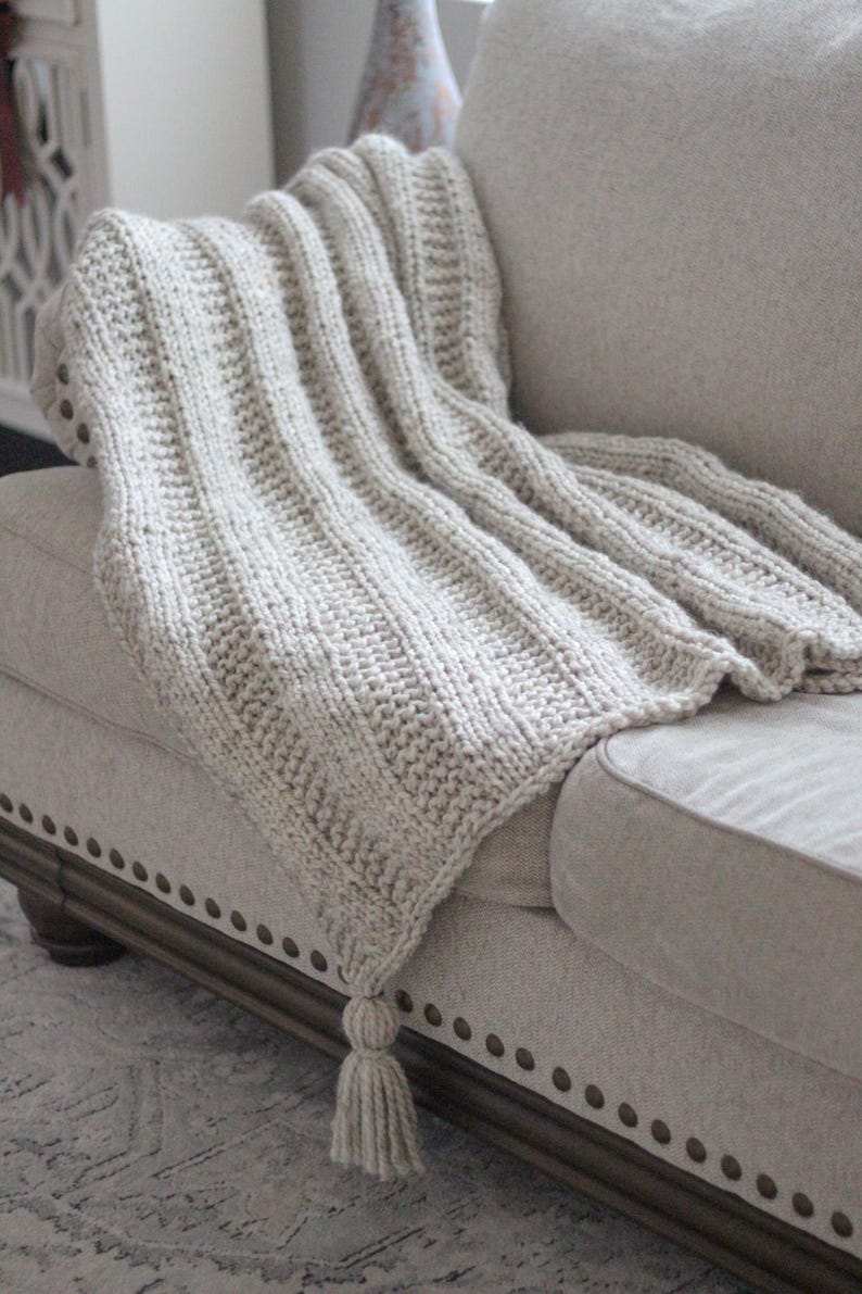 Boulevard Blanket Knitting Pattern | Super Bulky Knit Throw (PDF ...