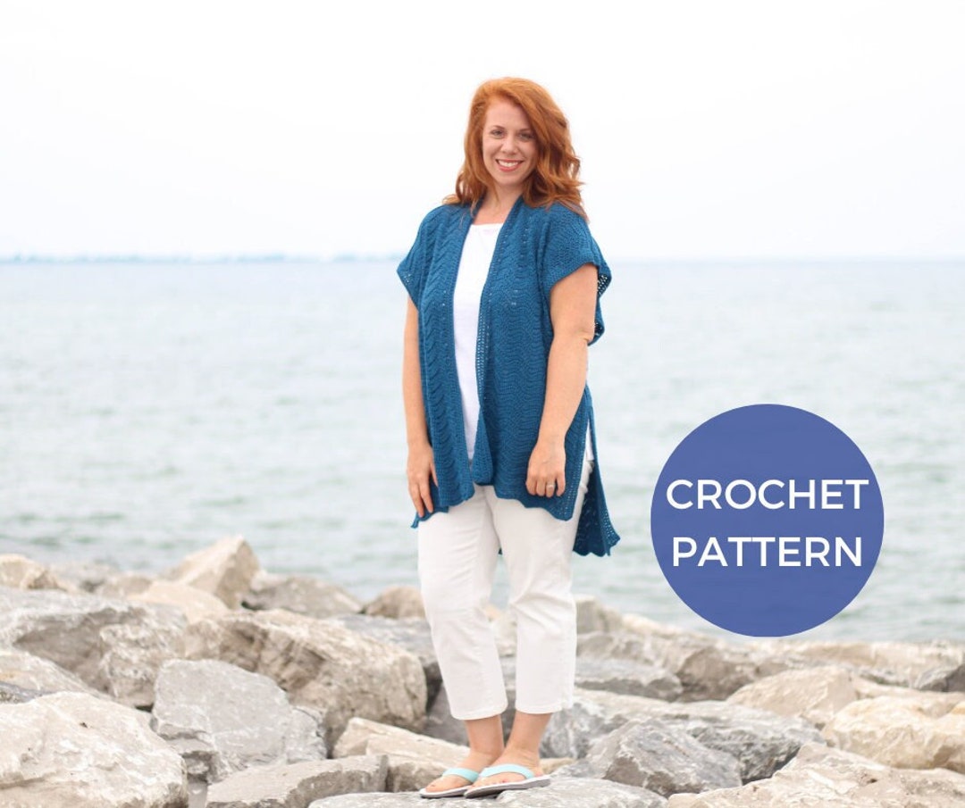 CROCHET PATTERN | Tidal Wave Ruana | PDF Pattern | Instant Download ...
