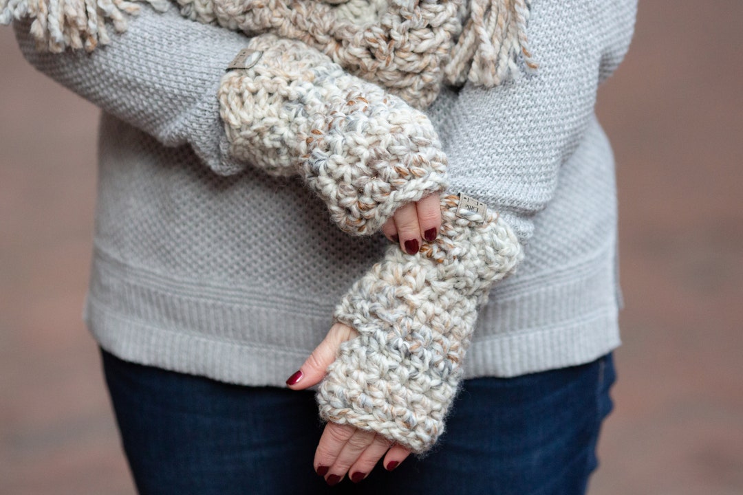 Fingerless Mittens Pair | Chunky Mittens | Fingerless Gloves | Handmade ...