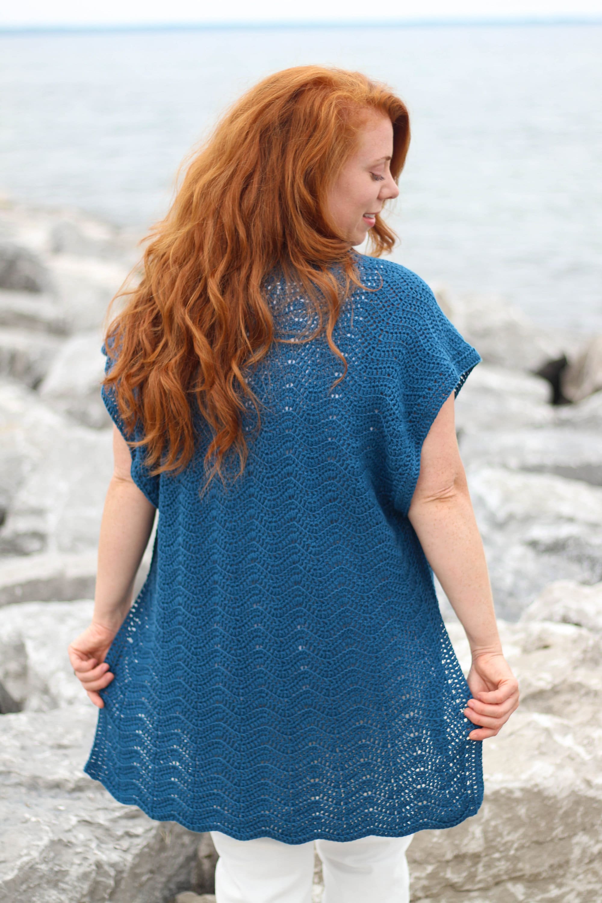 CROCHET PATTERN Tidal Wave Ruana PDF Pattern Instant - Etsy