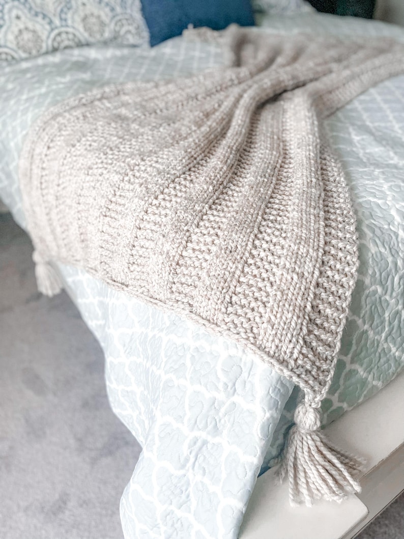 Boulevard Blanket Knitting Pattern | Super Bulky Knit Throw (PDF ...
