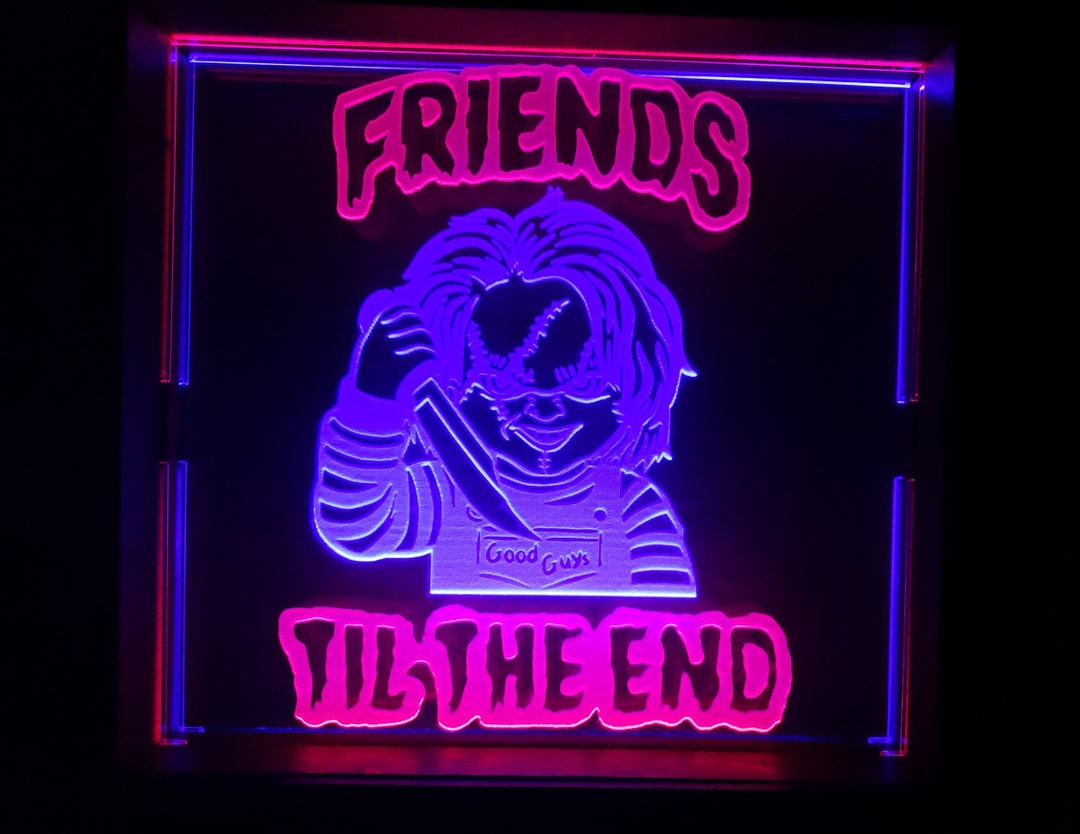 Chucky Friends Til the End LED Light Box - Etsy