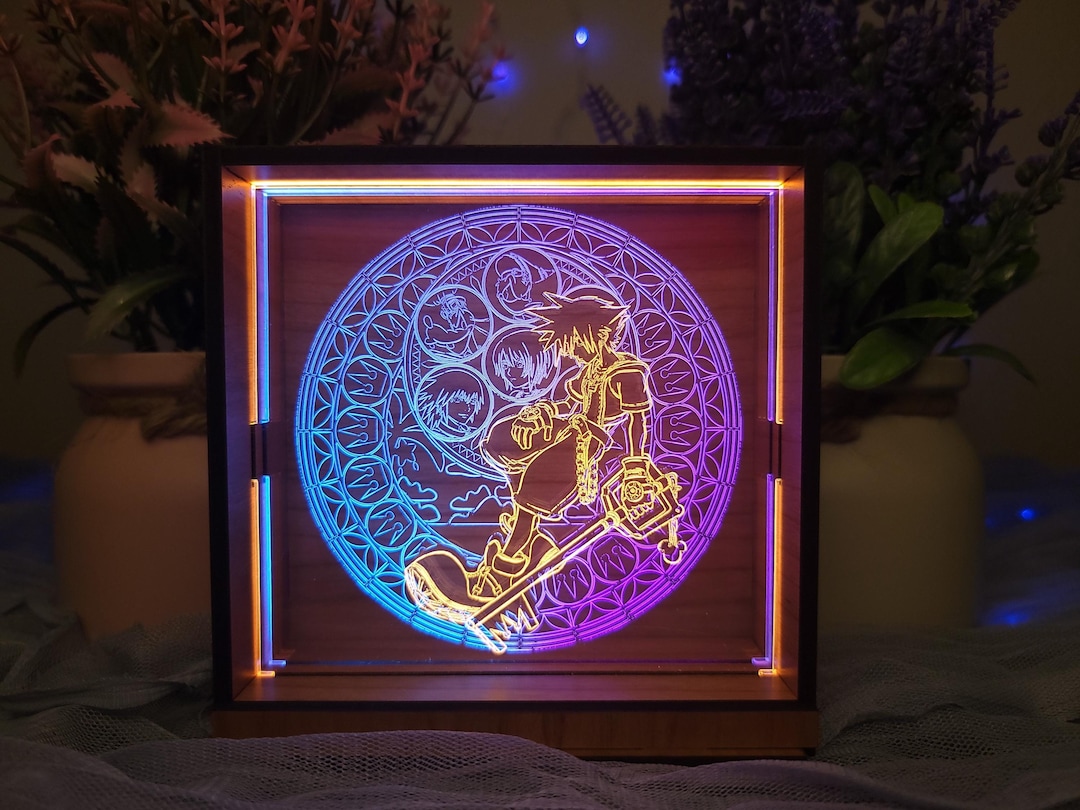 Kingdom Hearts Sora Stained Glass LED Light Box - Etsy