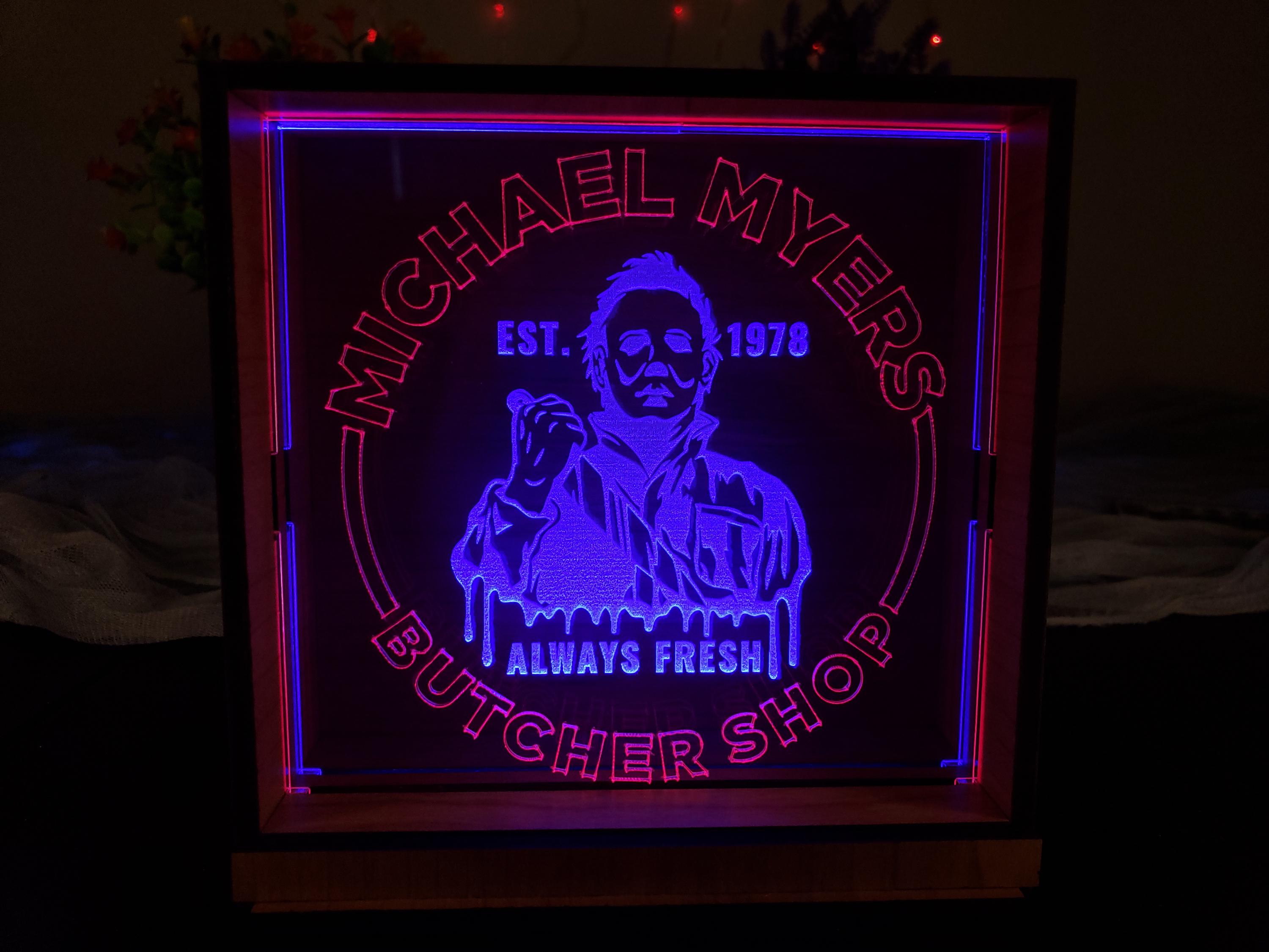 Michael Myers Butcher Shop LED Light Box - Etsy