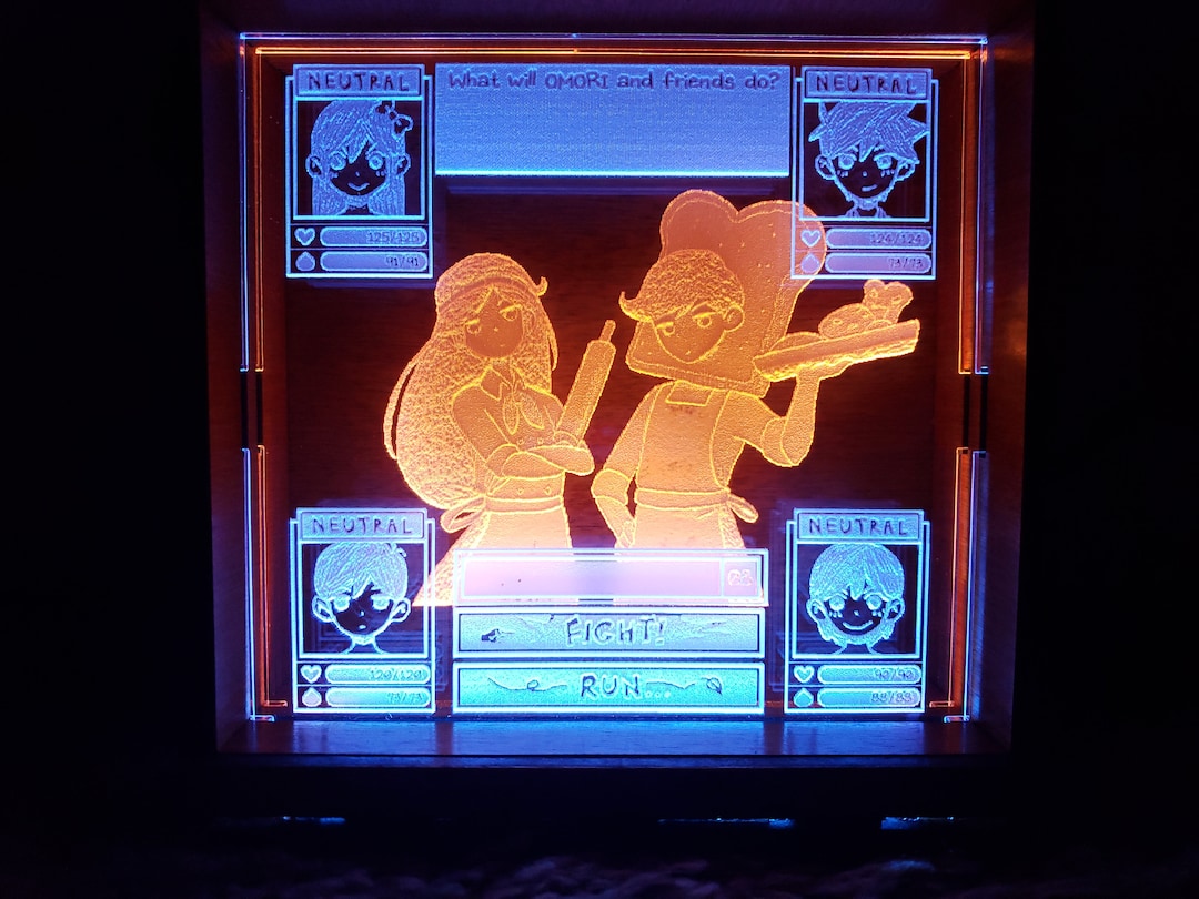 Omori Unbread Twins LED Light Box - Etsy