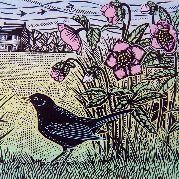 Lino Print Art - Etsy UK