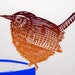 Wren and Teacups Linocut Original Hand Carved Handmade - Etsy