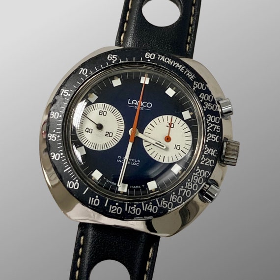LANCO Chronograph Big Eyes vintage manual valjoux 7733 - Gem