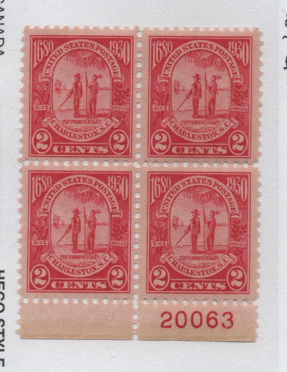 2 Cents 1930 Charleston 250th Anniv. scott's 683 Postage - Etsy