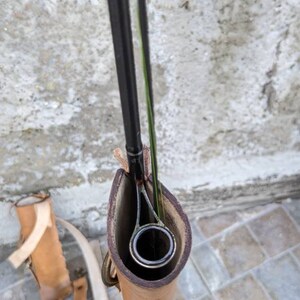 Genuine Leather Case for Fishing Rod Handmade Fishing Rod Sheath ...