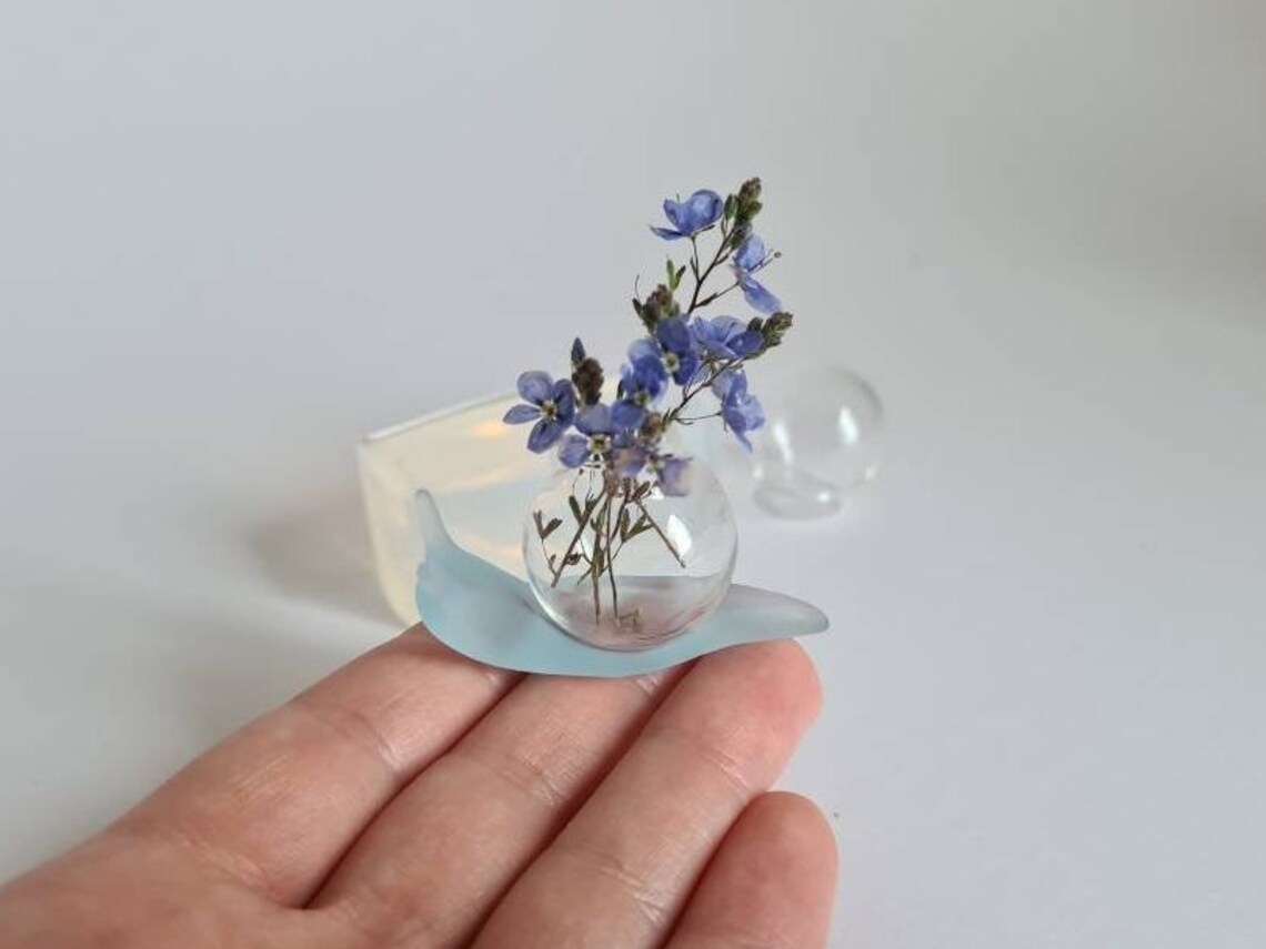 48 x 20 mm snail slug silicone mold for resin glass bowls | Etsy