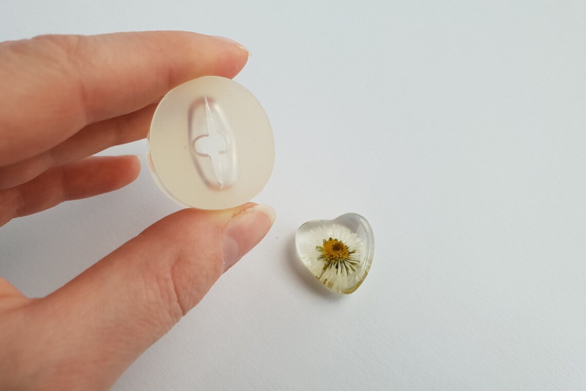 3d Heart Clear Silicone Mould for Resin Jewellery H 25 X 24 Mm (~3ml ...