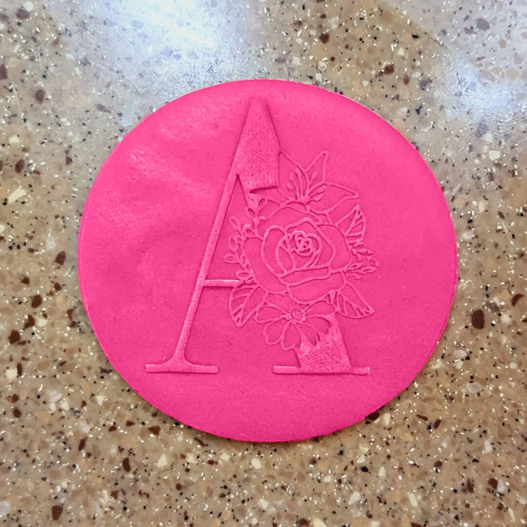 letter-a-floral-alphabet-a-to-z-custom-cookie-biscuit-embosser-etsy