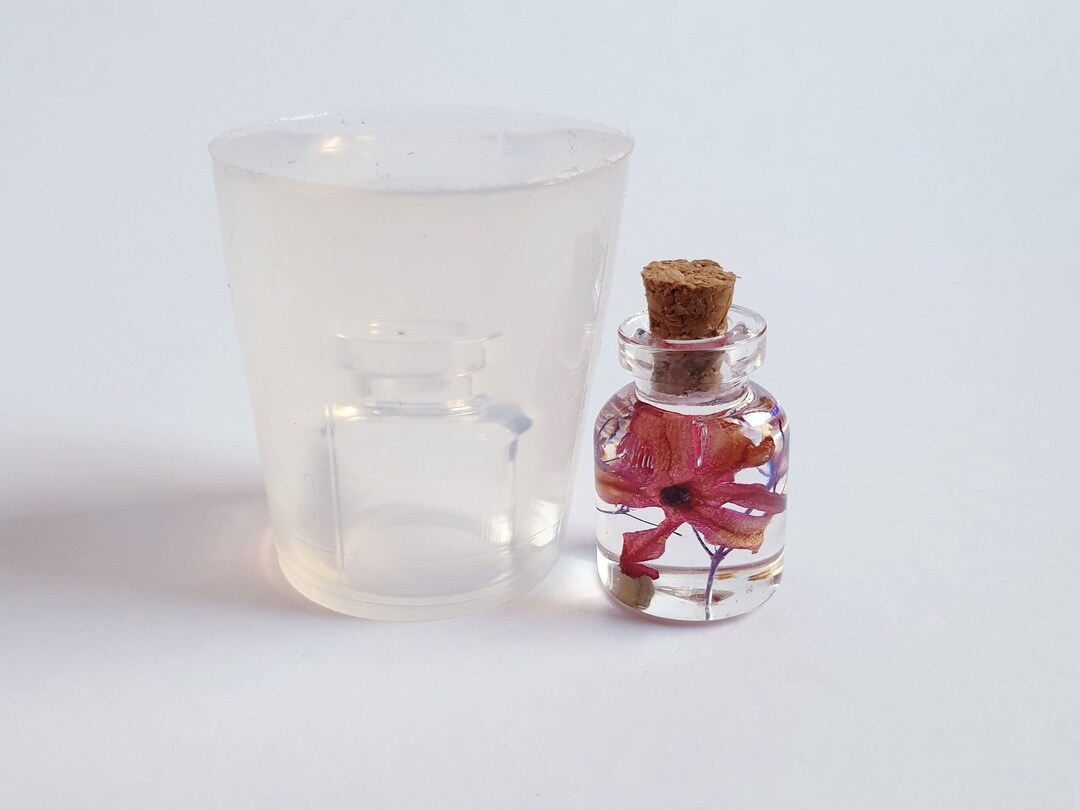 Hollow Neck Bottle Clear Silicone Mould for Resin Jewellery H 24 X 16 ...
