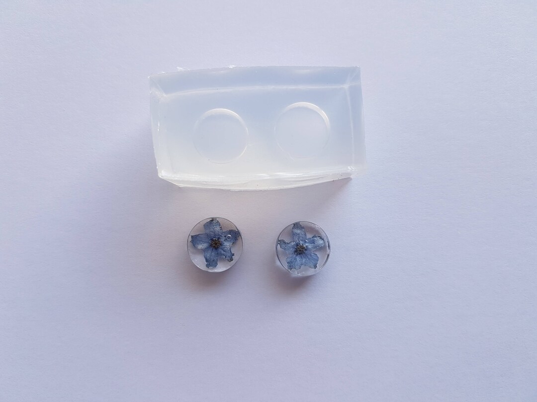 4 X Flat Circle 12 Mm Diameter Silicone Mould for Resin Jewellery and ...
