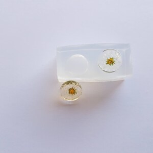Flat Circle 14 Mm Diameter Double Silicone Mould for Resin Jewellery ...